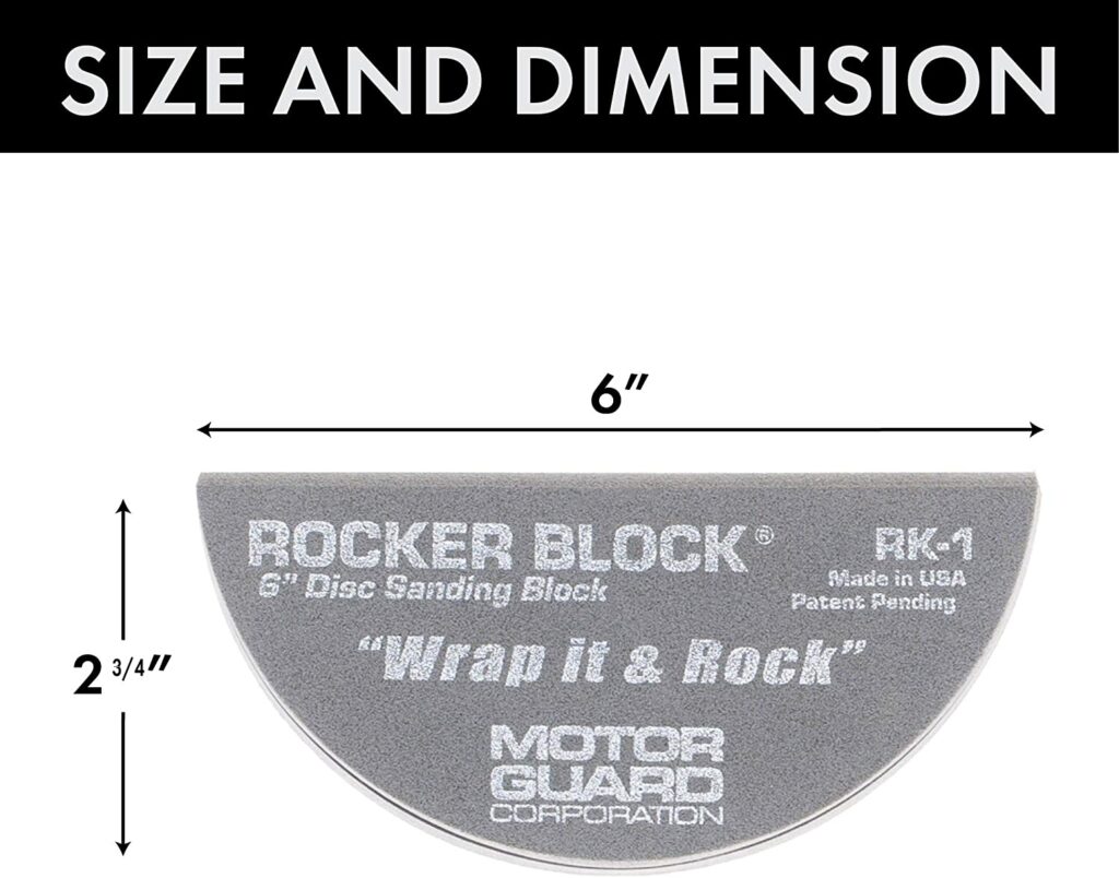 RK-1 Rocker Block 6″ Disc Sanding Block – Motor Guard
