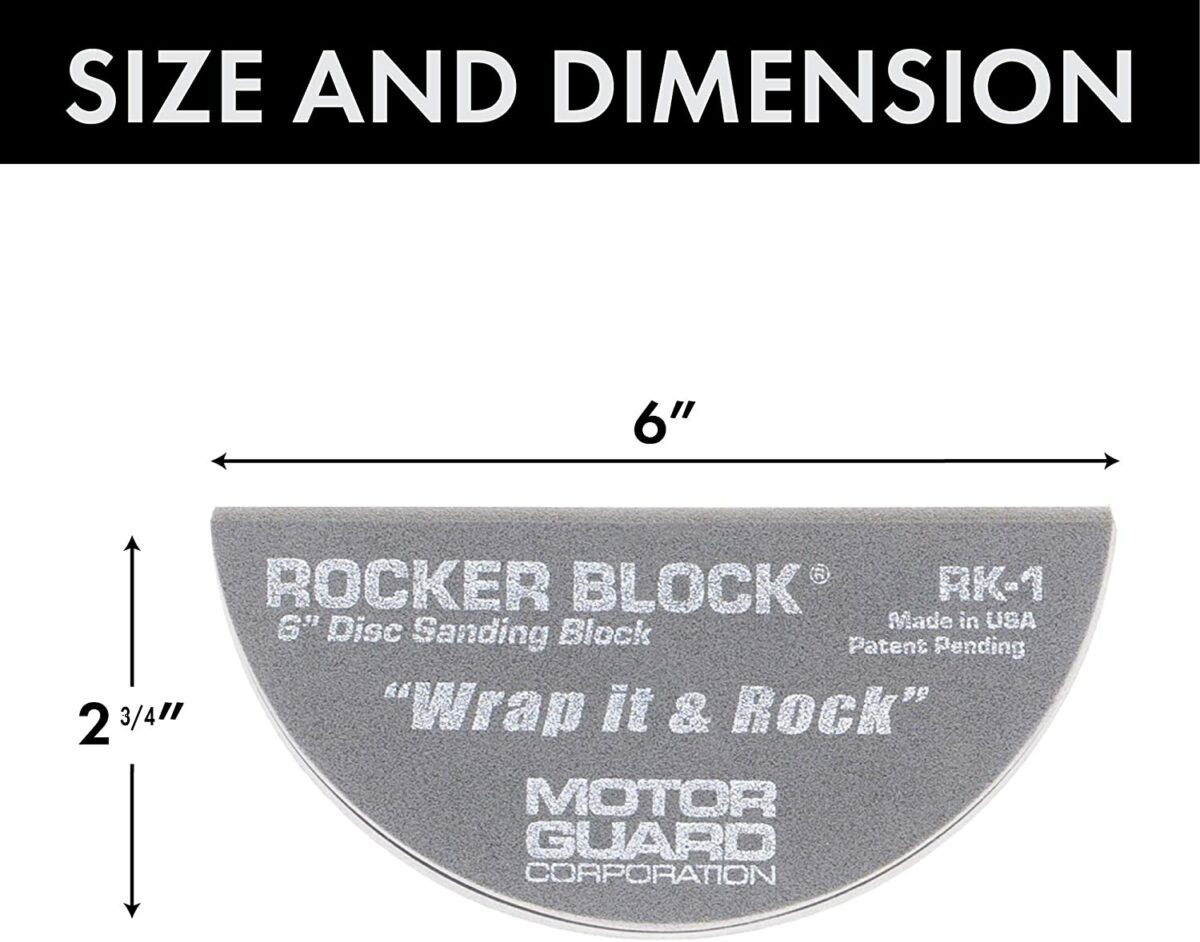 RK-1 Rocker Block 6″ Disc Sanding Block – Motor Guard