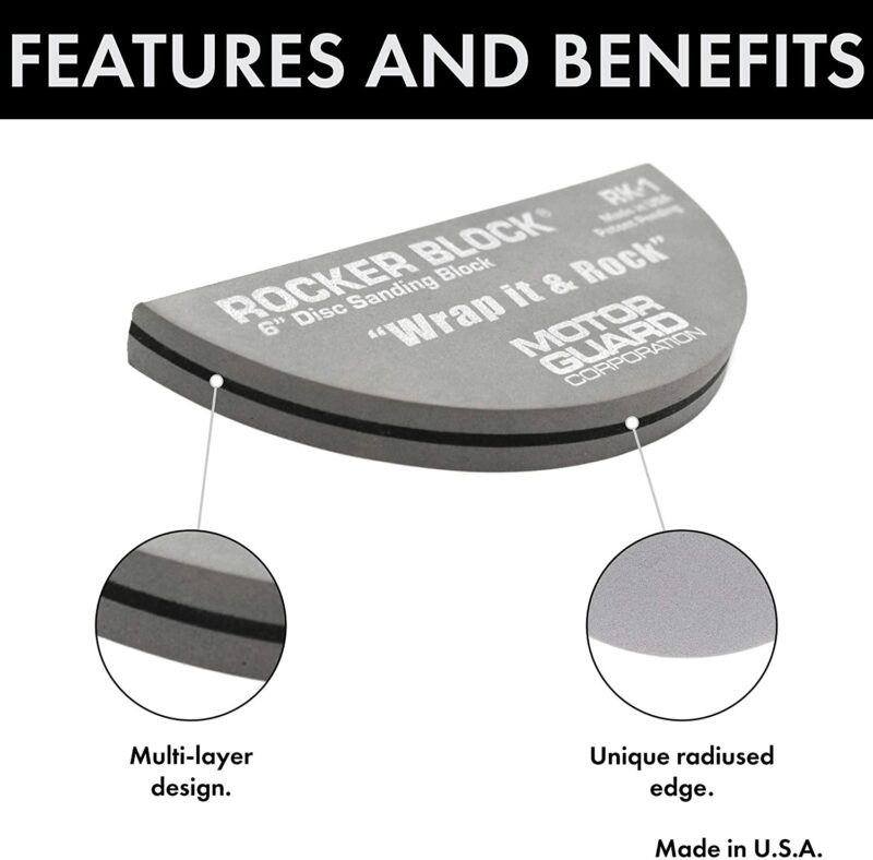RK-1 Rocker Block 6″ Disc Sanding Block – Motor Guard