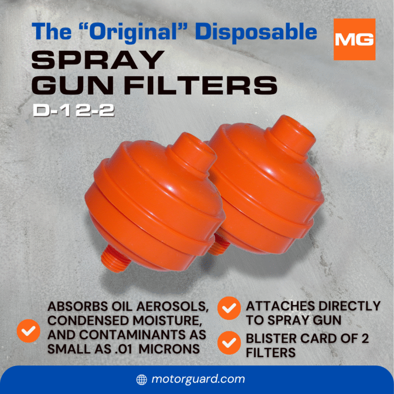 D-12-2 Disposable Spray Gun Filter Pack of 2 – Motor Guard