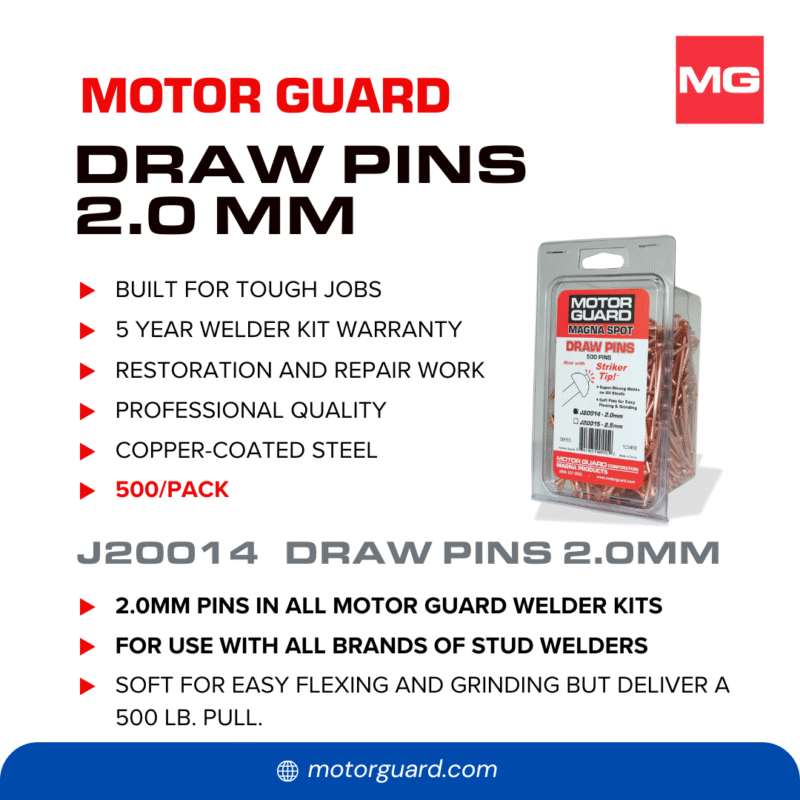 J20014 Magna Draw Pins 2.0mm Pack of 500 – Motor Guard