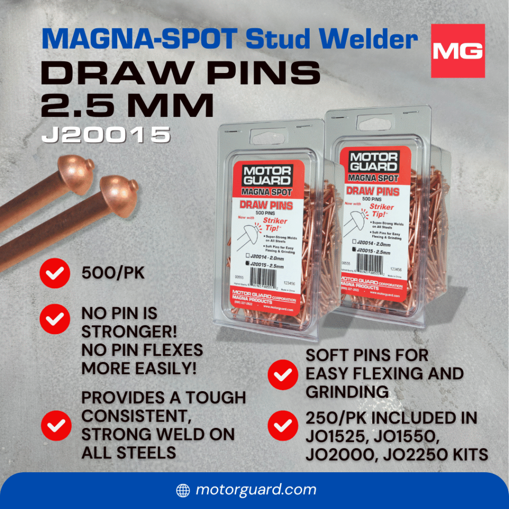 J20015 Magna Draw Pins 2.5mm Pack of 500 – Motor Guard