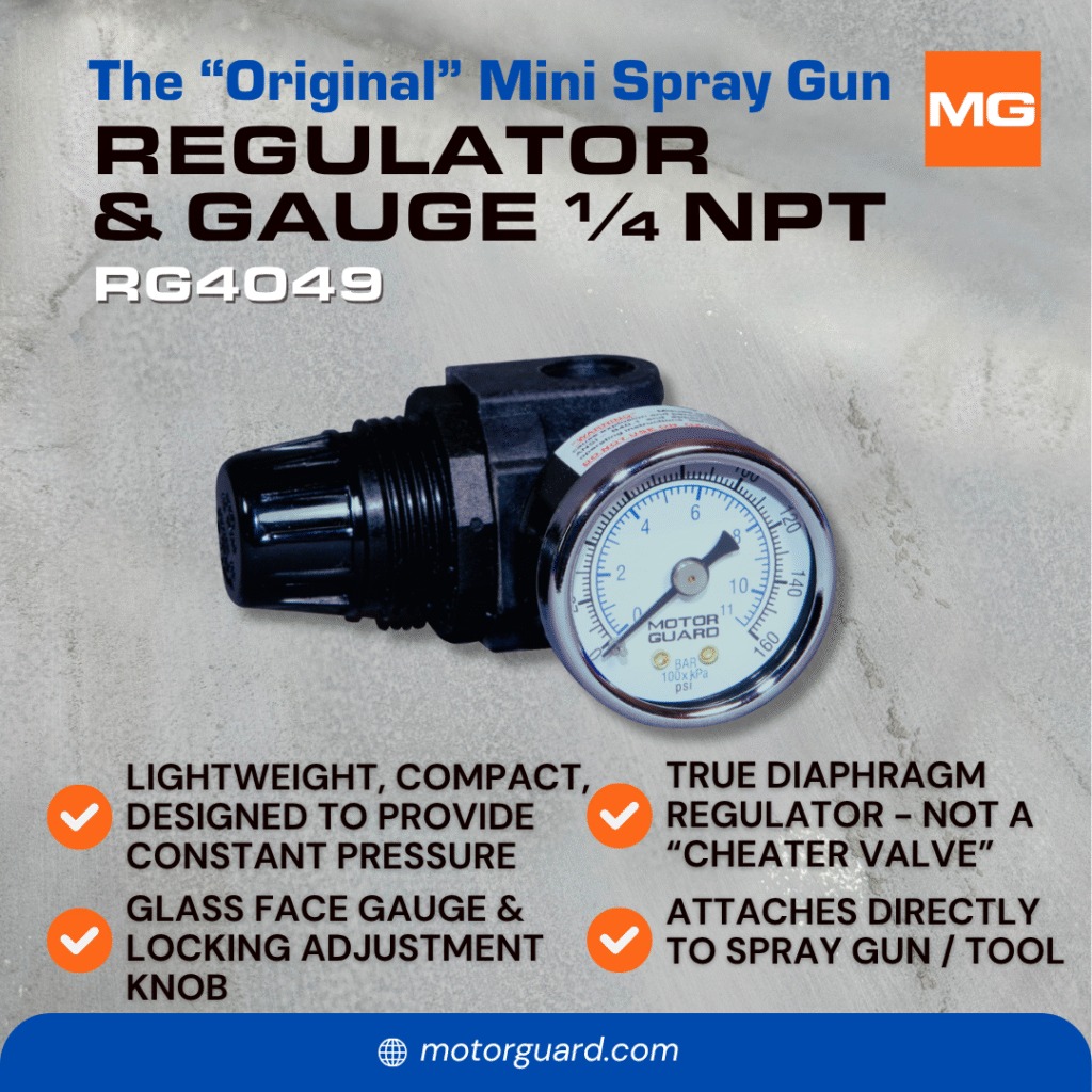 RG-4049 Spray Gun Regulator 1/4 NPT – Motor Guard