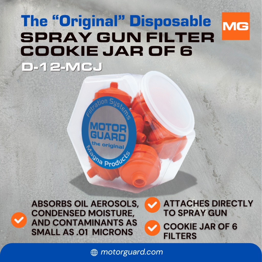 D-12-MCJ Disposable Spray Gun Filter Jar of 6 – Motor Guard