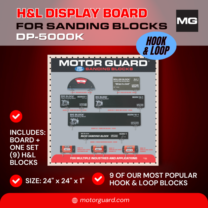 DP-5000KR Sanding Block Refill Kit for Hook & Loop – Motor Guard