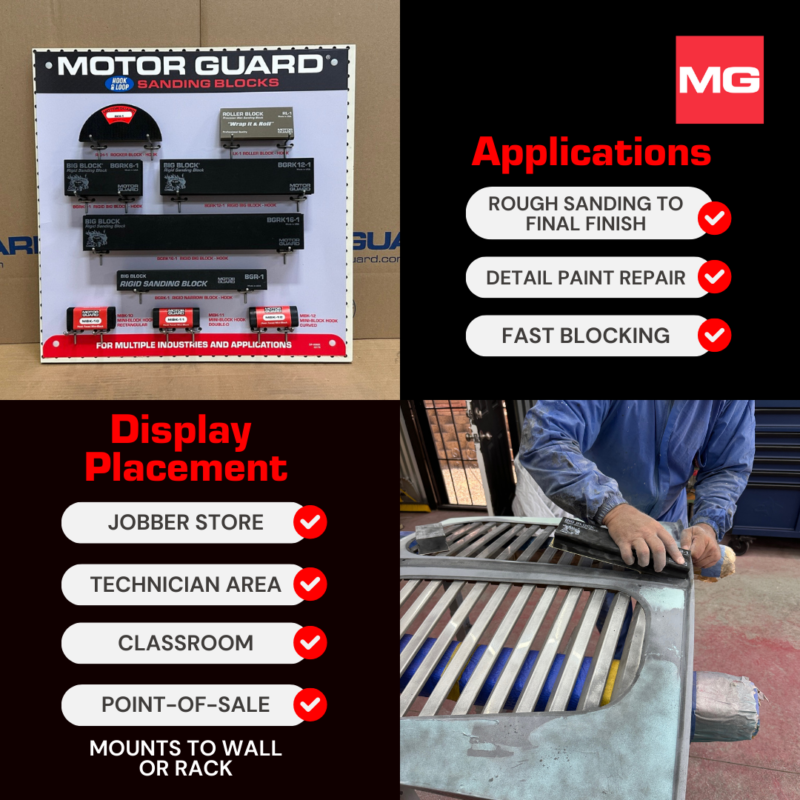 DP-5000KA Sanding Block Display for Hook & Loop (Board & Hardware Only ...