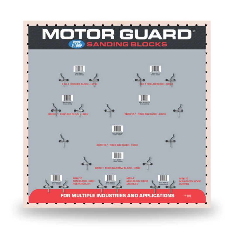 DP-5000KA Sanding Block Display for Hook & Loop (Board & Hardware Only ...