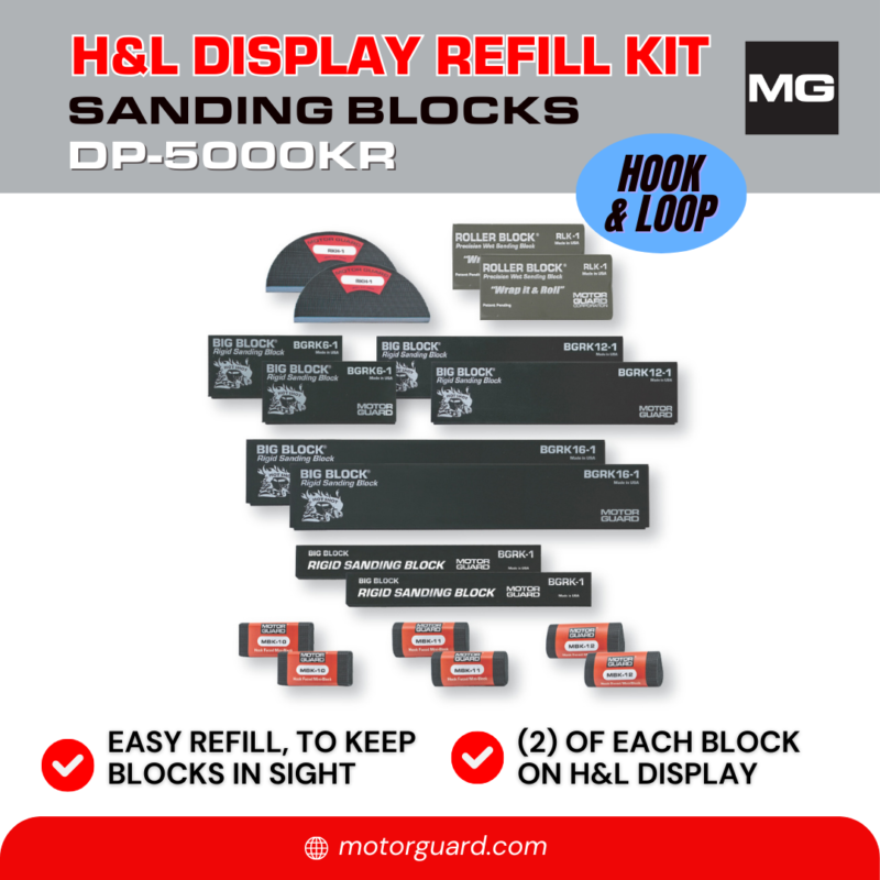 DP-5000KR Sanding Block Refill Kit for Hook & Loop – Motor Guard